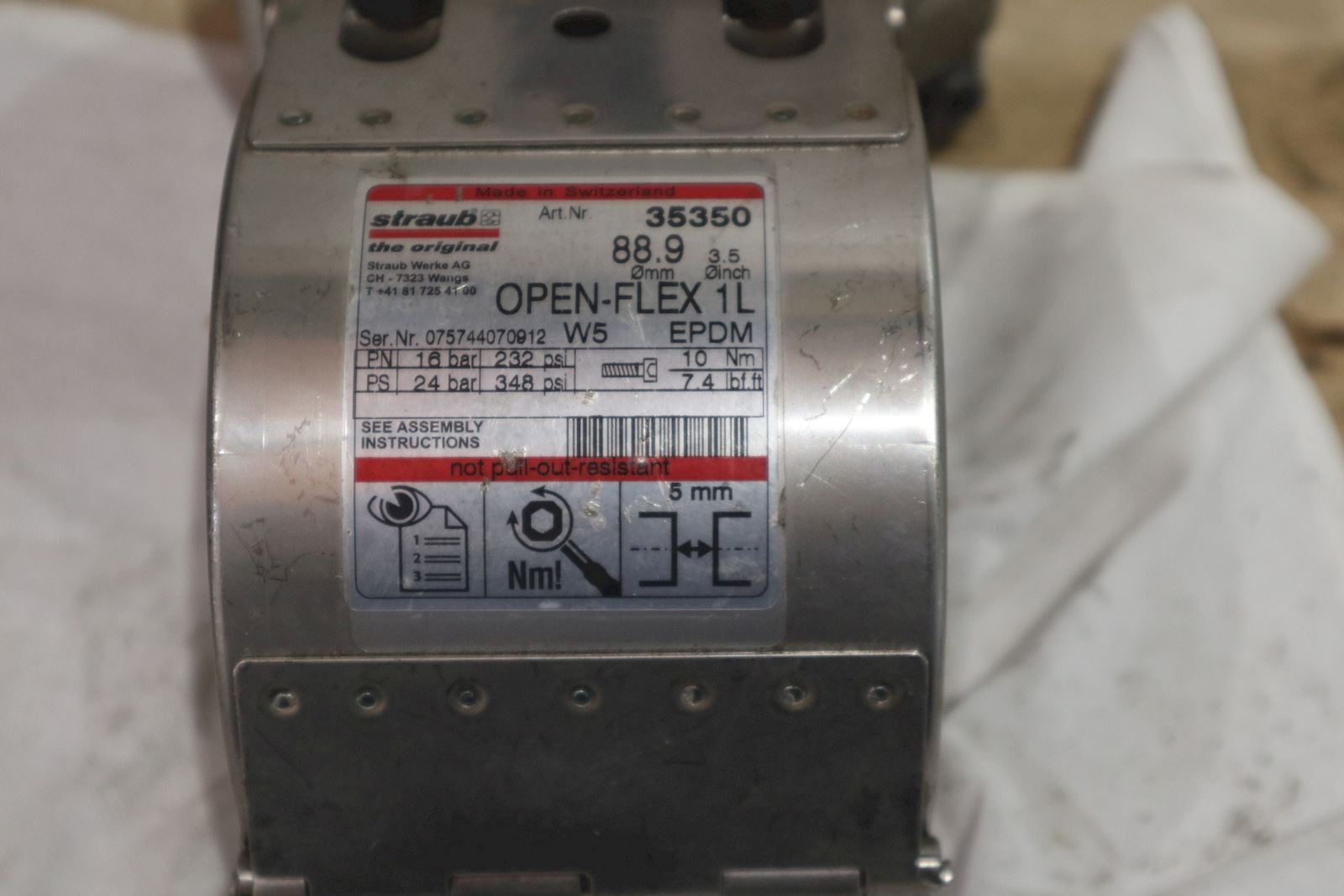 > Straub Straub kobling Open-Flex 1L 5W EPDM - Smedegaarden A/S