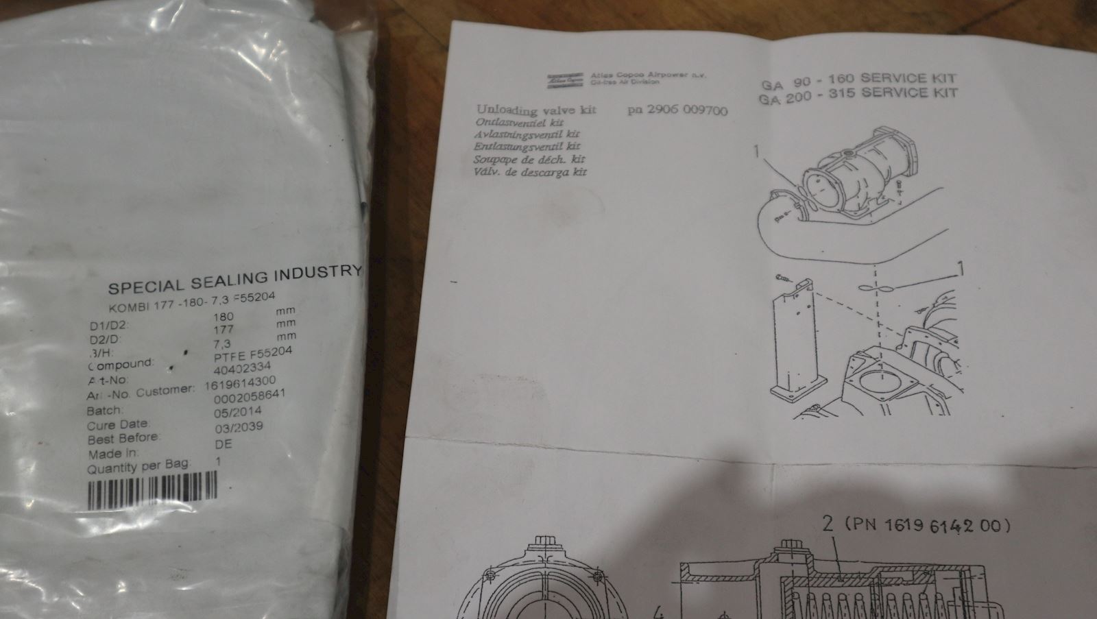 > Atlas copco Unloading Valve Kit - Smedegaarden A/S