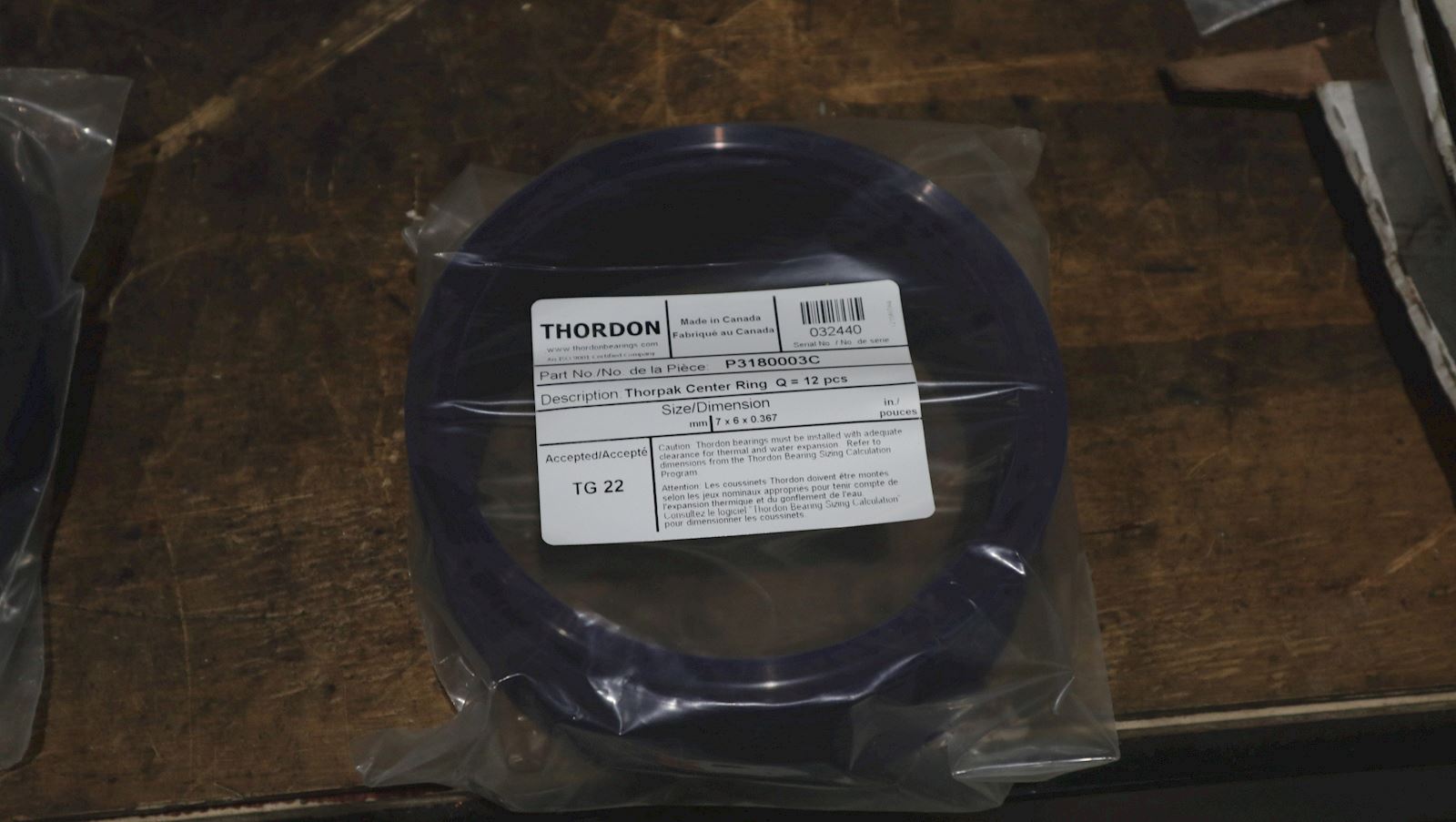 > Thordon Thorpak Center Ring TG 22 7x6x0,367 mm - Smedegaarden A/S