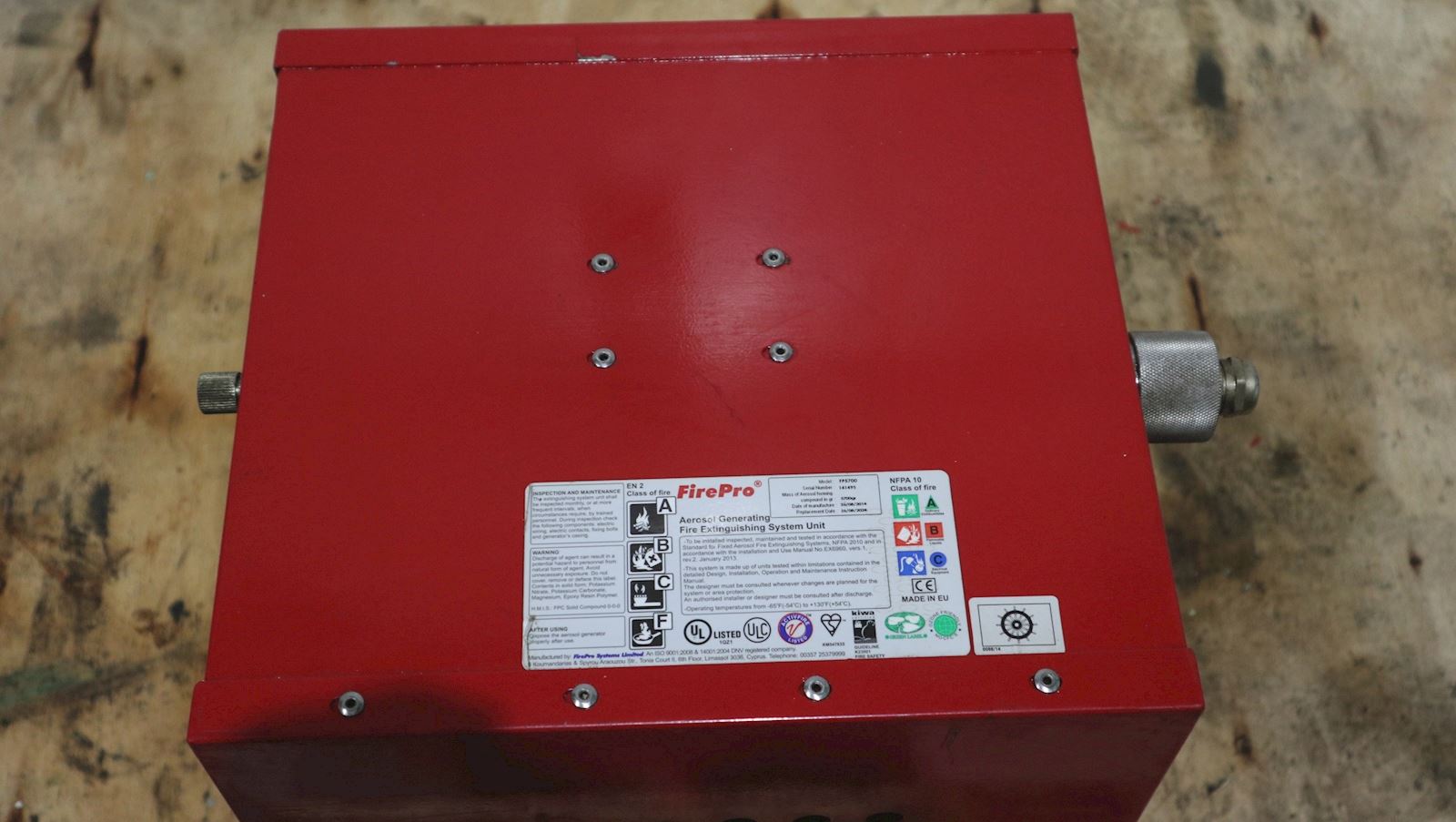 > Fire Pro Aerosol Generating Fire Extinguishing System Unit FP 5700 ...