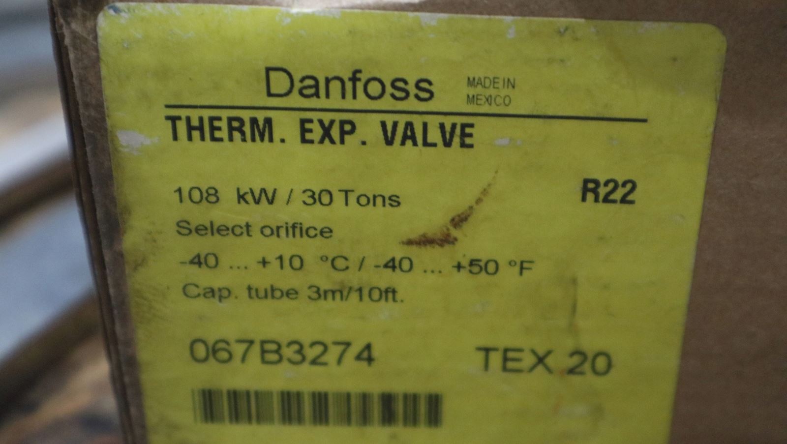 > Danfoss Therm. Exp. Valve TEX 20 - Smedegaarden A/S