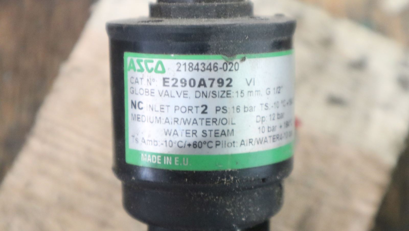 > Asco Pressure Operated Valve E290A792 - Smedegaarden A/S