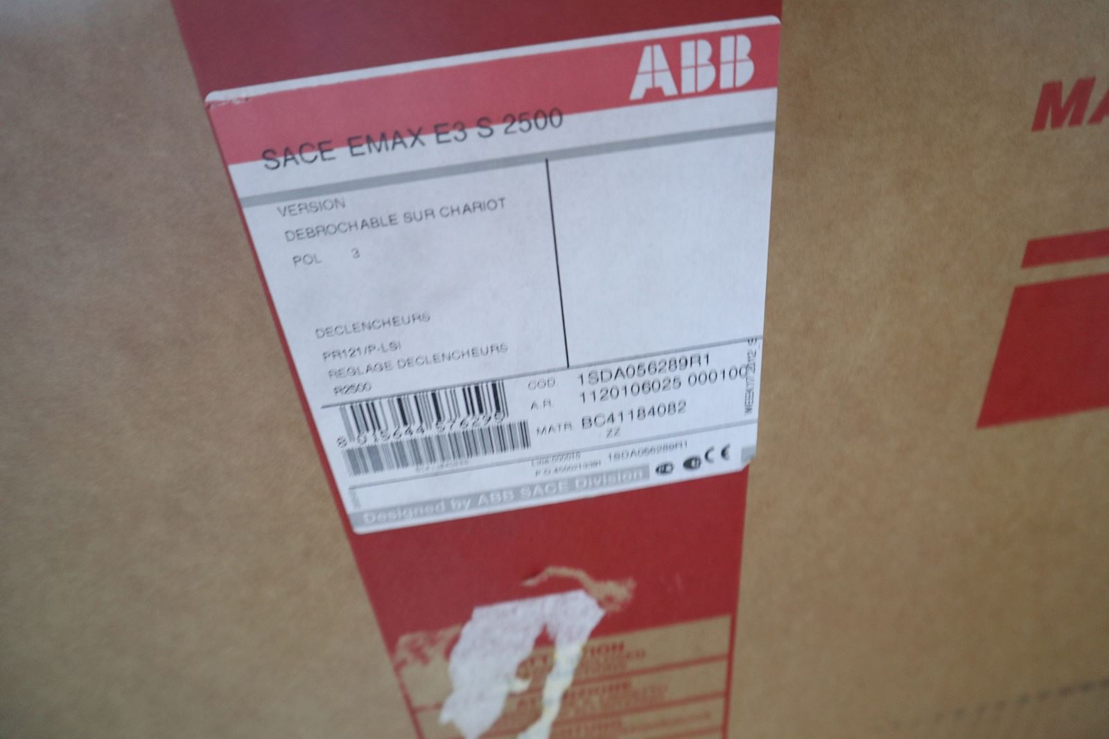 > ABB Circuits Protection E3S 2500A PR12/P-LSI In=2500A 3p W MP ...