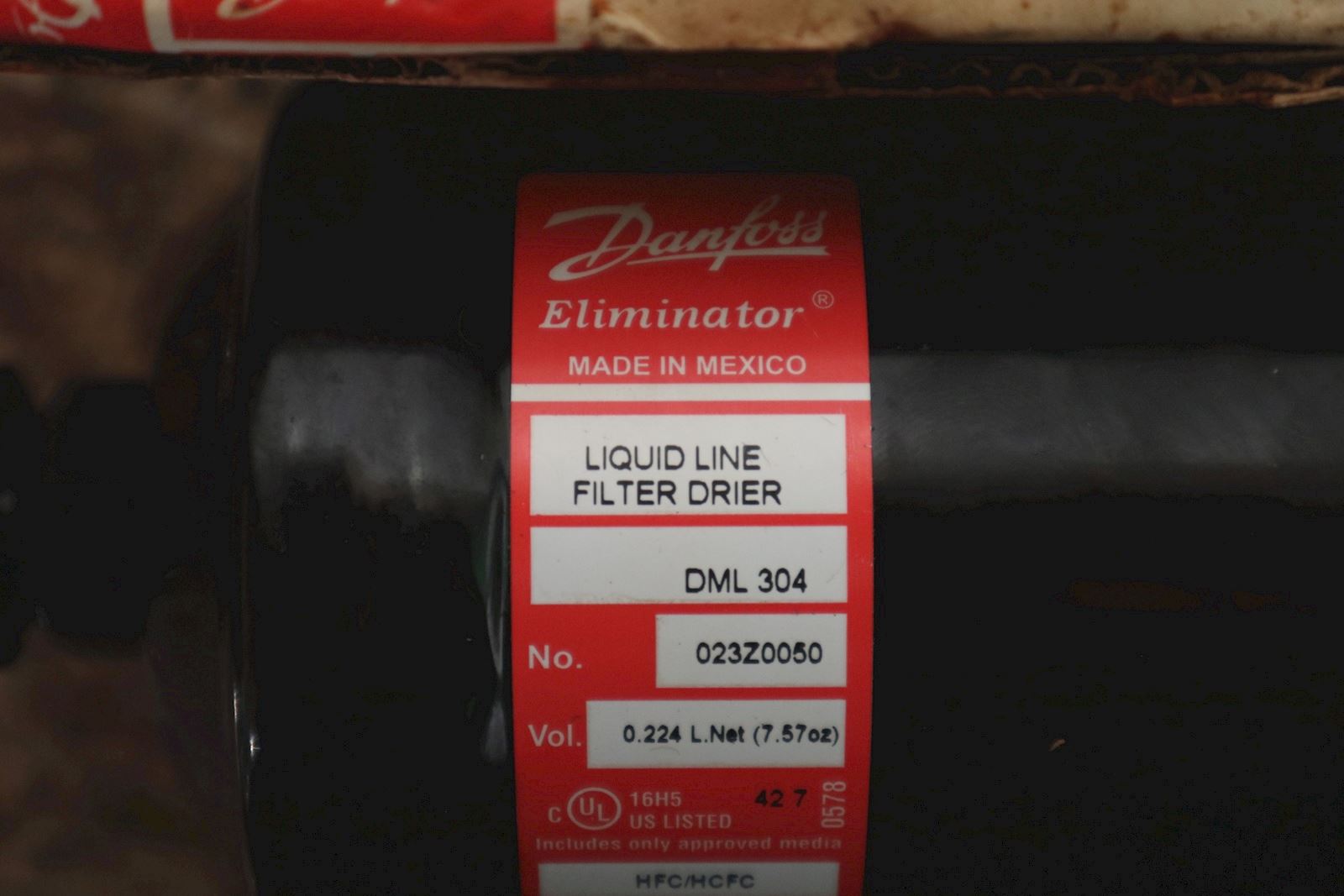 > Danfoss Eliminator Liquid Line Filter Drier DML 304 - Smedegaarden A/S