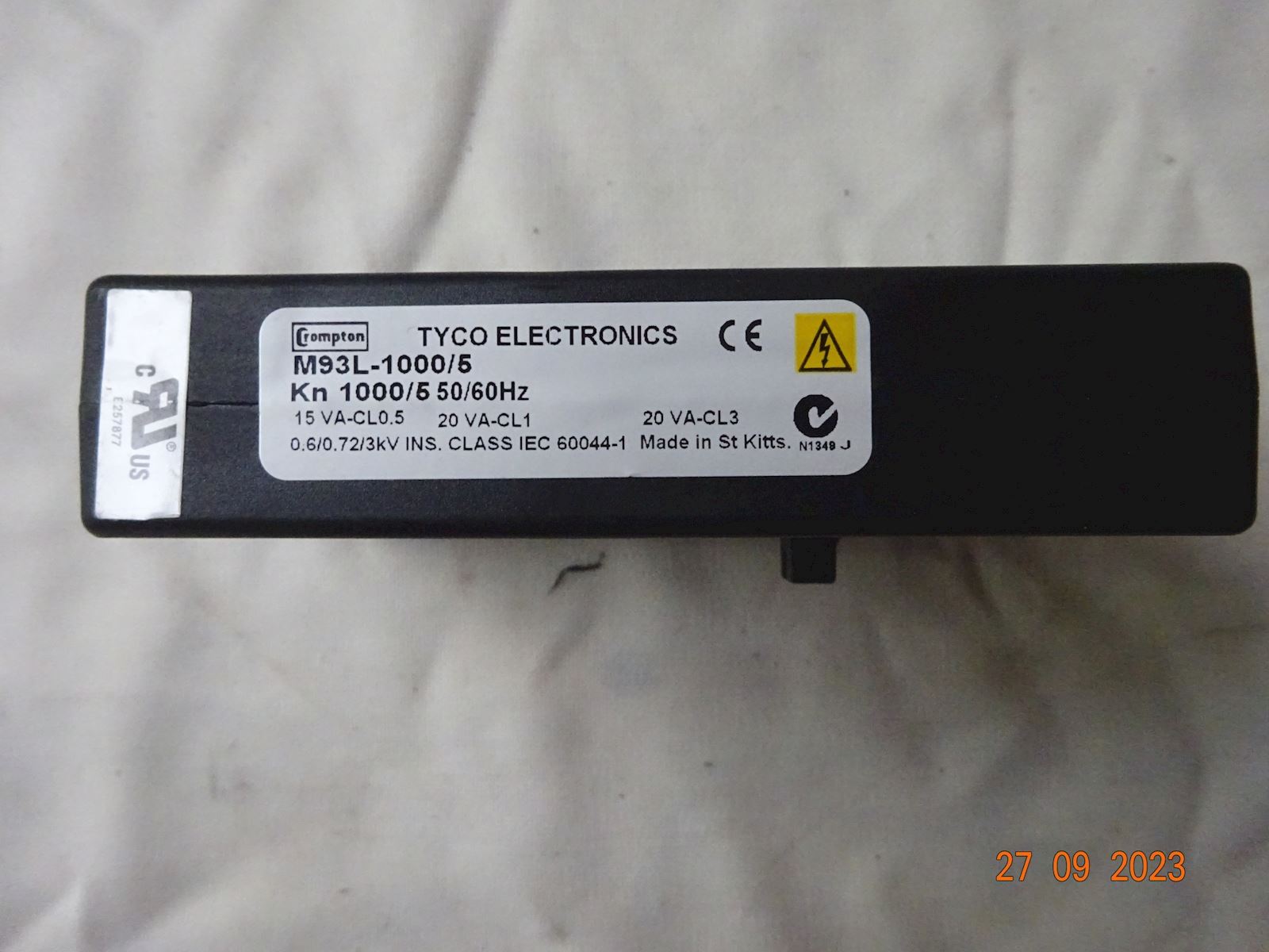 > Tyco Electronics Case Current Transformer M93L-1000/5 - Smedegaarden A/S