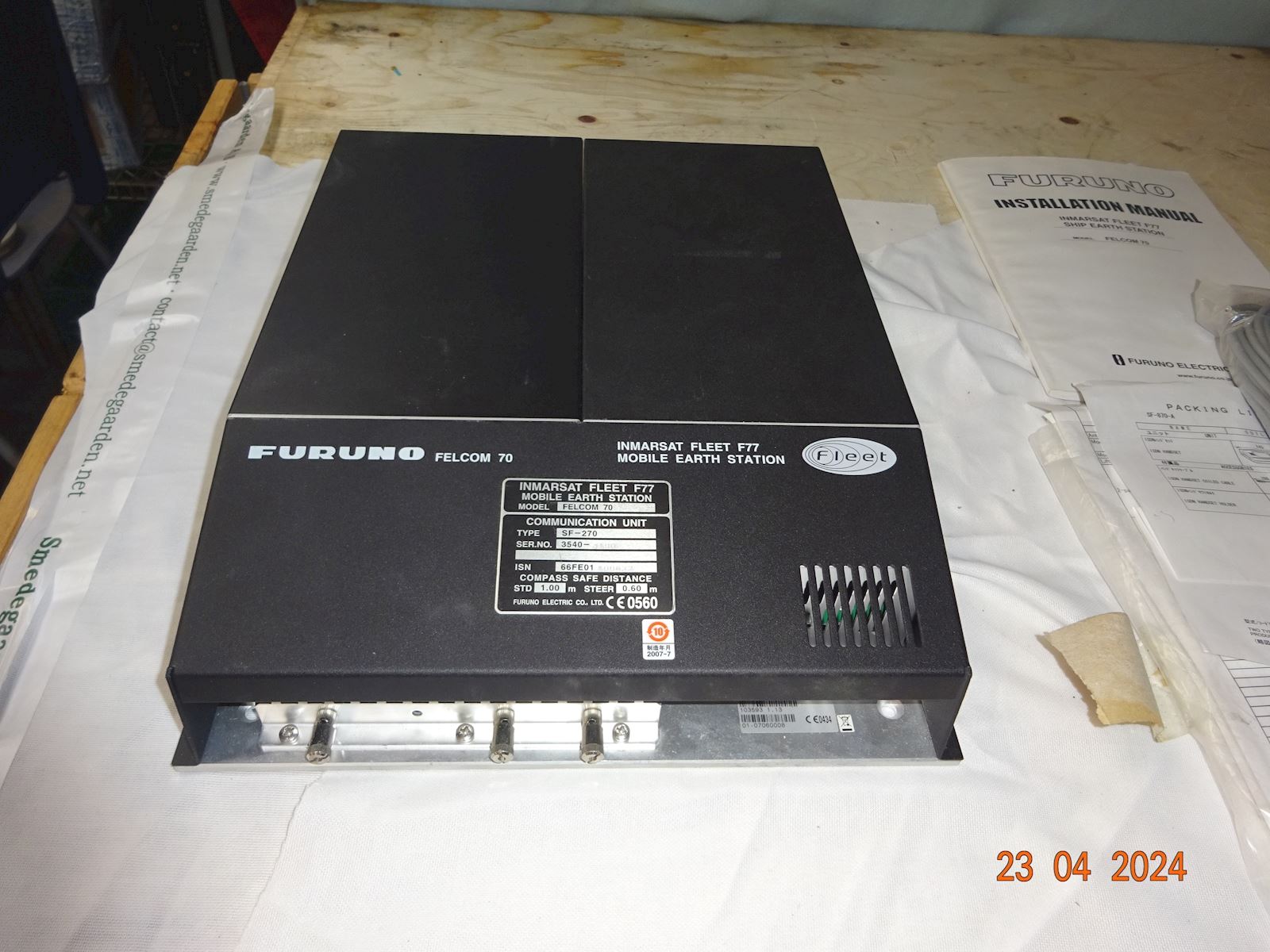 > Furuno INMARSAT FLEET F77 FELCOM 70 SF-270 - Smedegaarden A/S