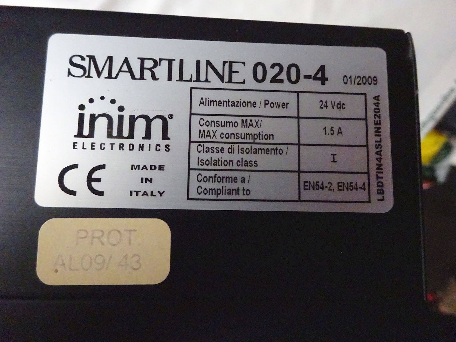 > INIM Conventional Fire-Detection Control Panel 020-4 - Smedegaarden A/S