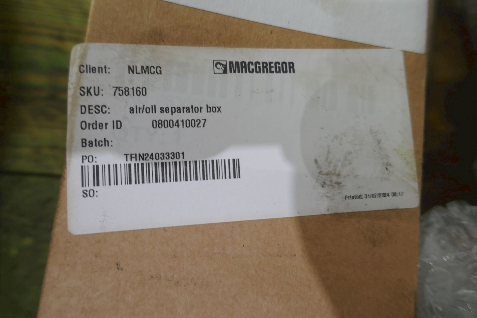 > MacGregor 530008 White Air/Oil Separator Box - Smedegaarden A/S