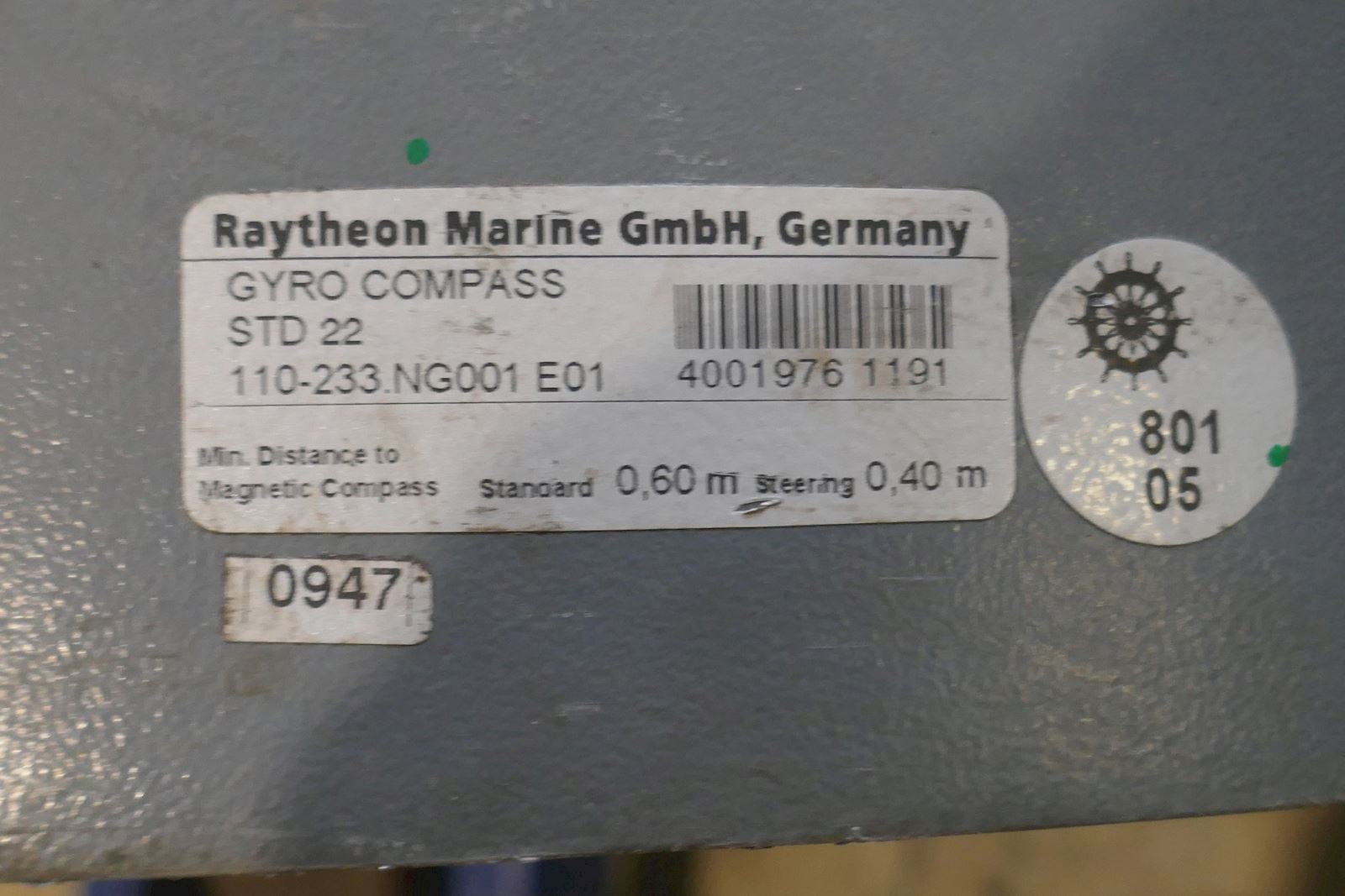 > Anschütz Gyro Compass STD 22 110-233.NG001 E01 - Smedegaarden A/S
