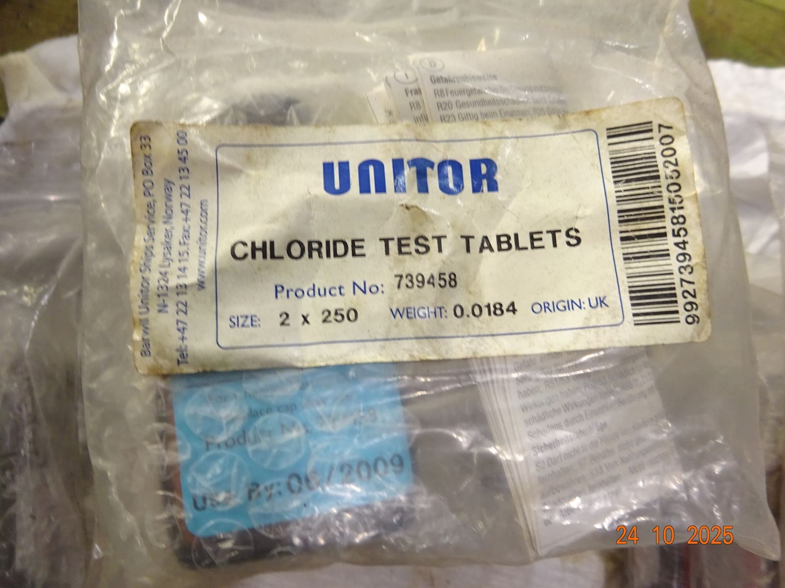 > Unitor Water Test and Monitoring Kits Tablets - Smedegaarden A/S