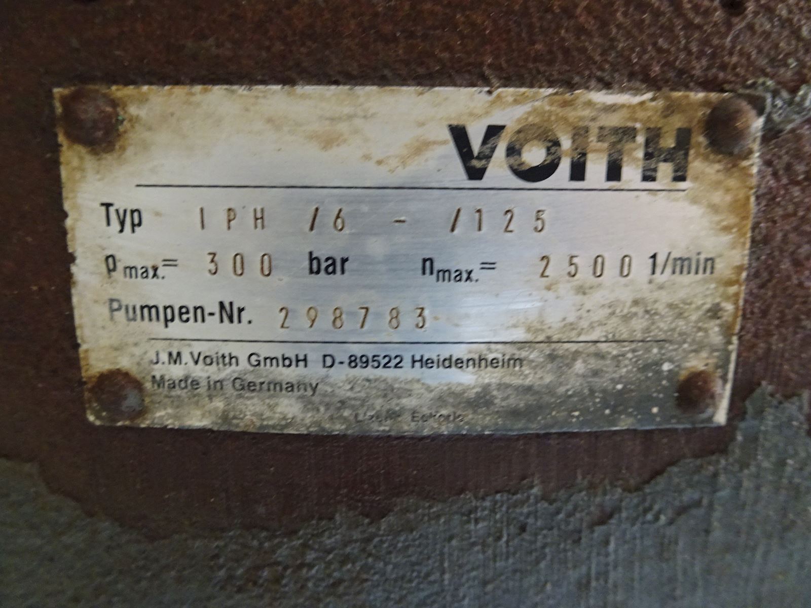 > Voith Gear Pump IPH/6 125.101 - Smedegaarden A/S