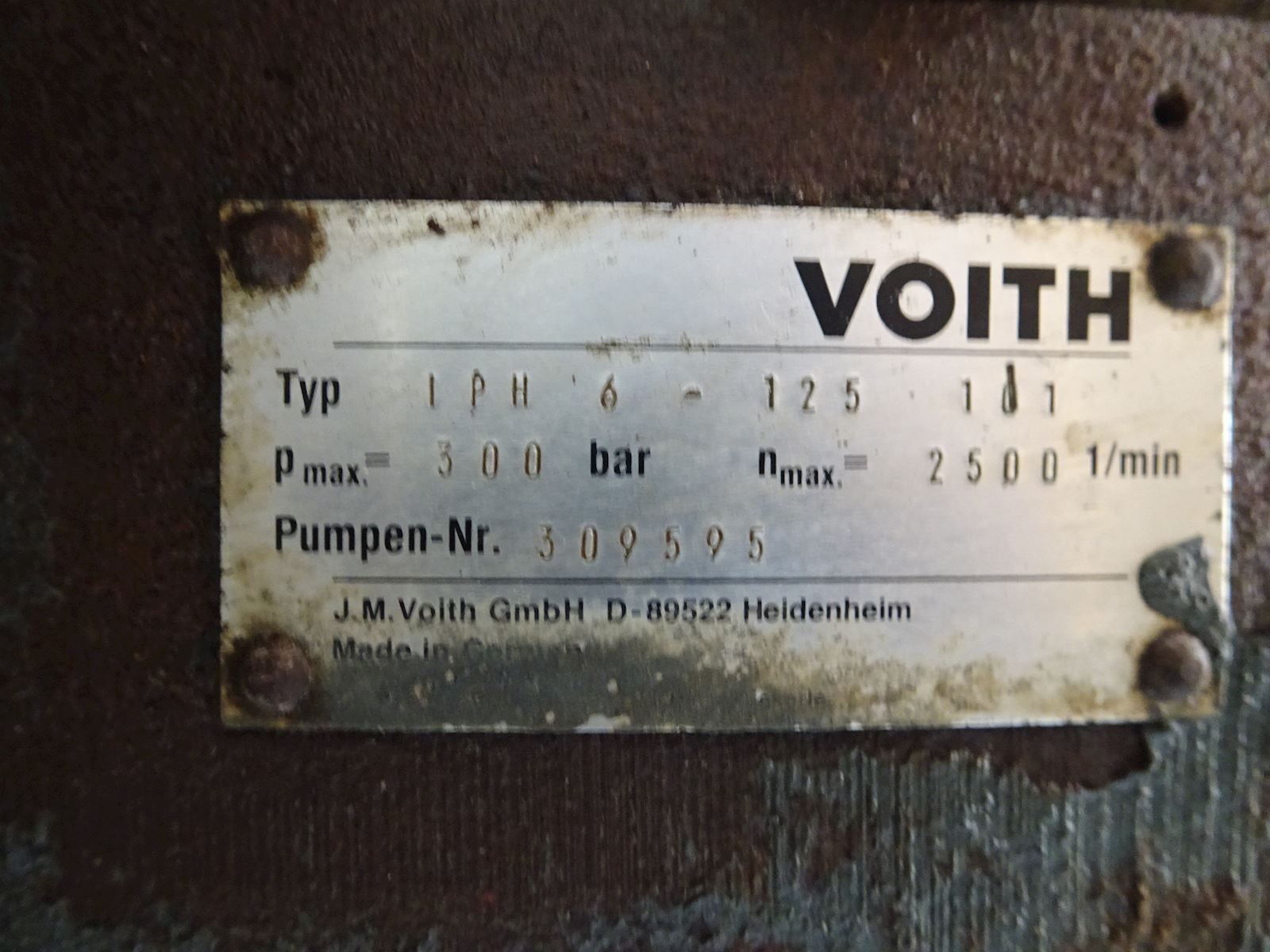 > Voith Gear Pump IPH/6 125.101 - Smedegaarden A/S