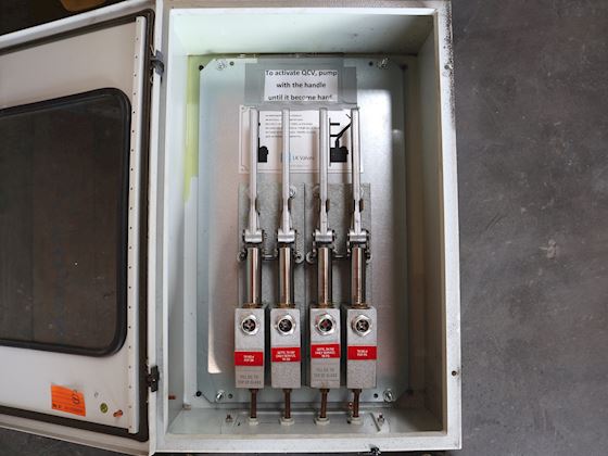 > LK Valves Hydraulic Control Station Cabinet with 4 handles for quick ...