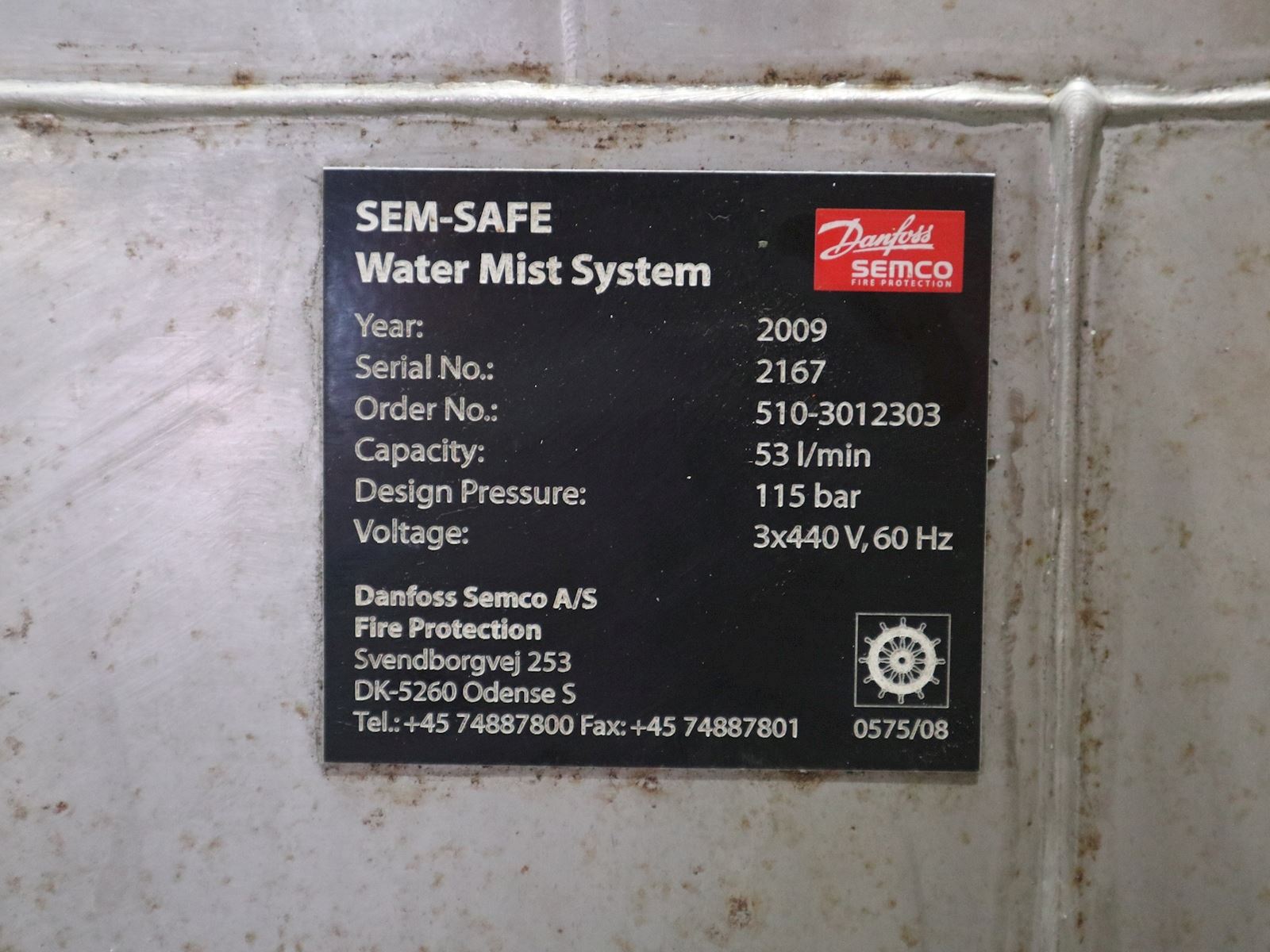 > Danfoss Semco Sem-Safe Water Mist Fire Protection System ...